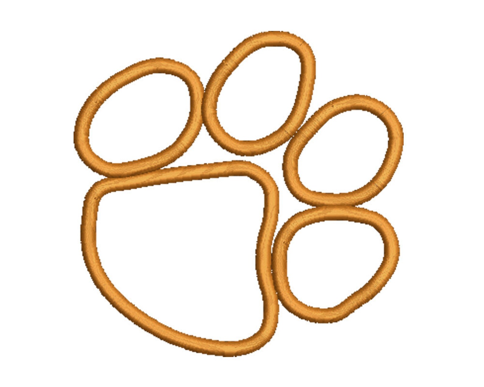 TIGER PAW PRINT - Applique Design - 11 Sizes - Machine Embroidery ...