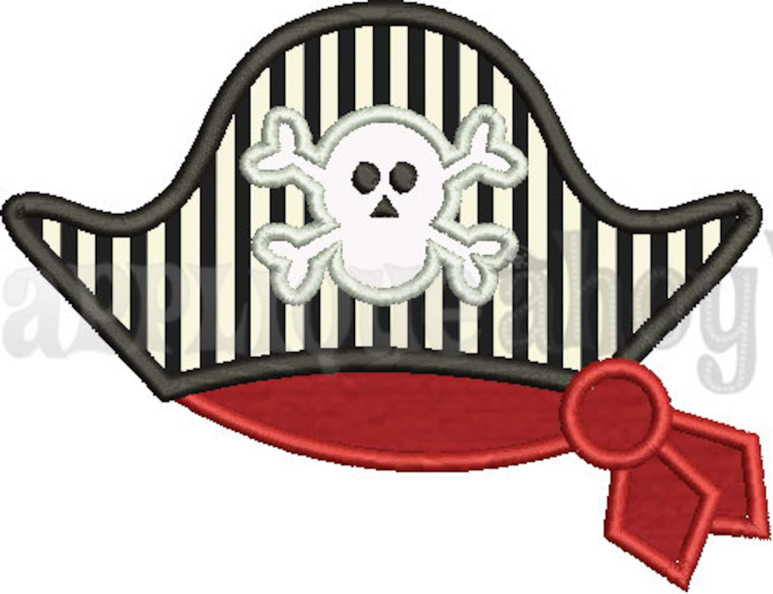 PIRATE HAT Applique Design Instant Download Digital File - Etsy