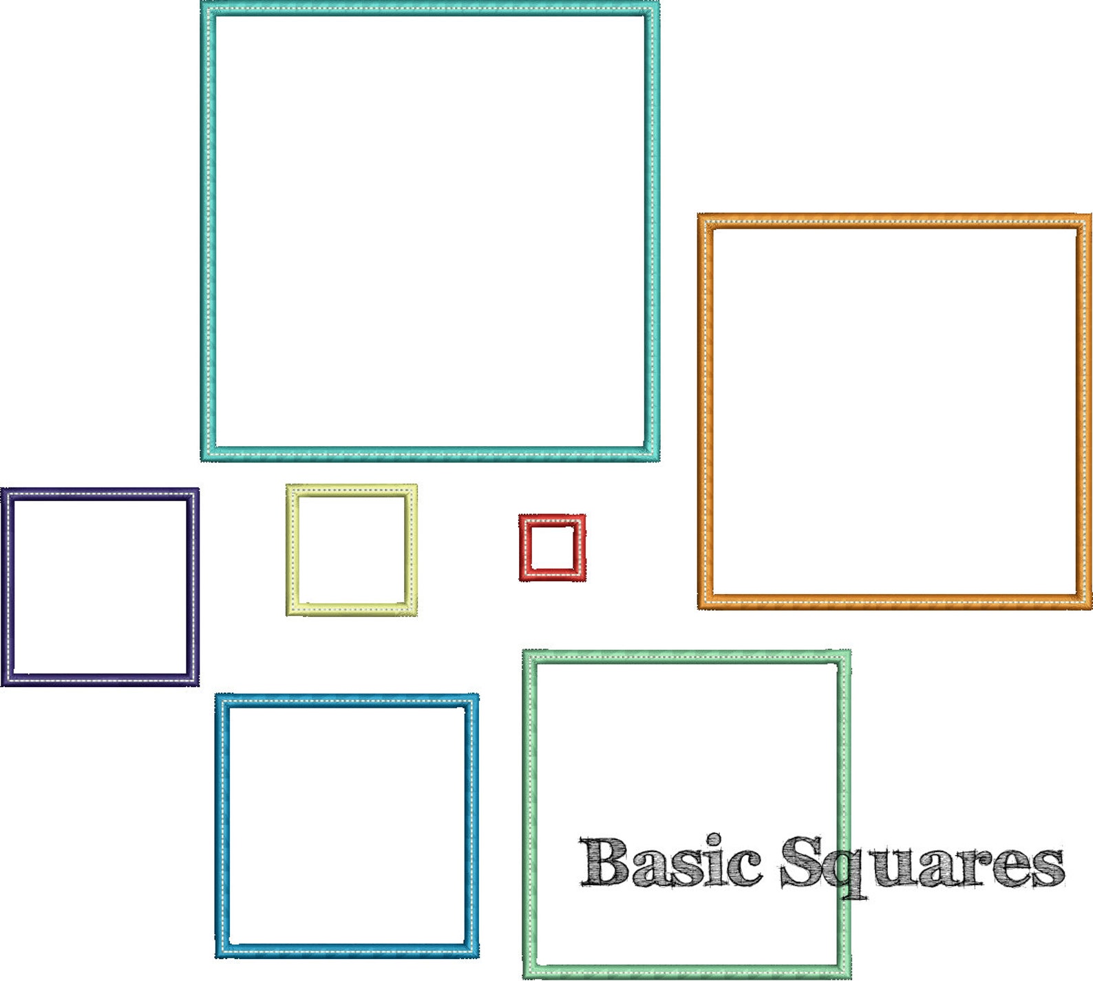 SQUARES Applique Design Instant Download Digital File | Etsy