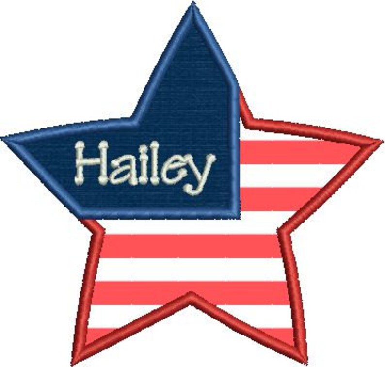 AMERICAN STAR Applique Design - Instant Download Digital File - Machine ...