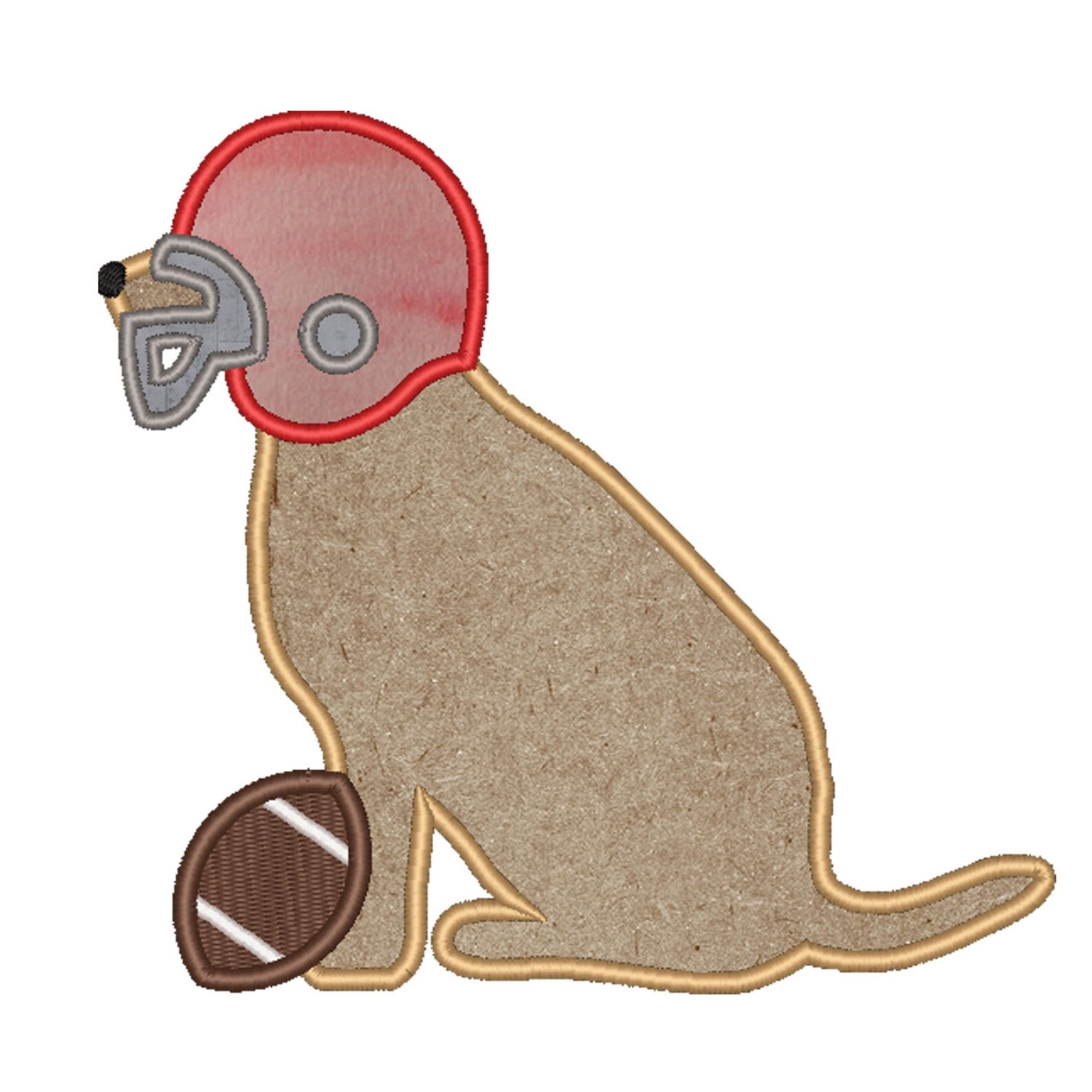 LABRADOR FOOTBALL APPLIQUE Machine Embroidery Design - Etsy
