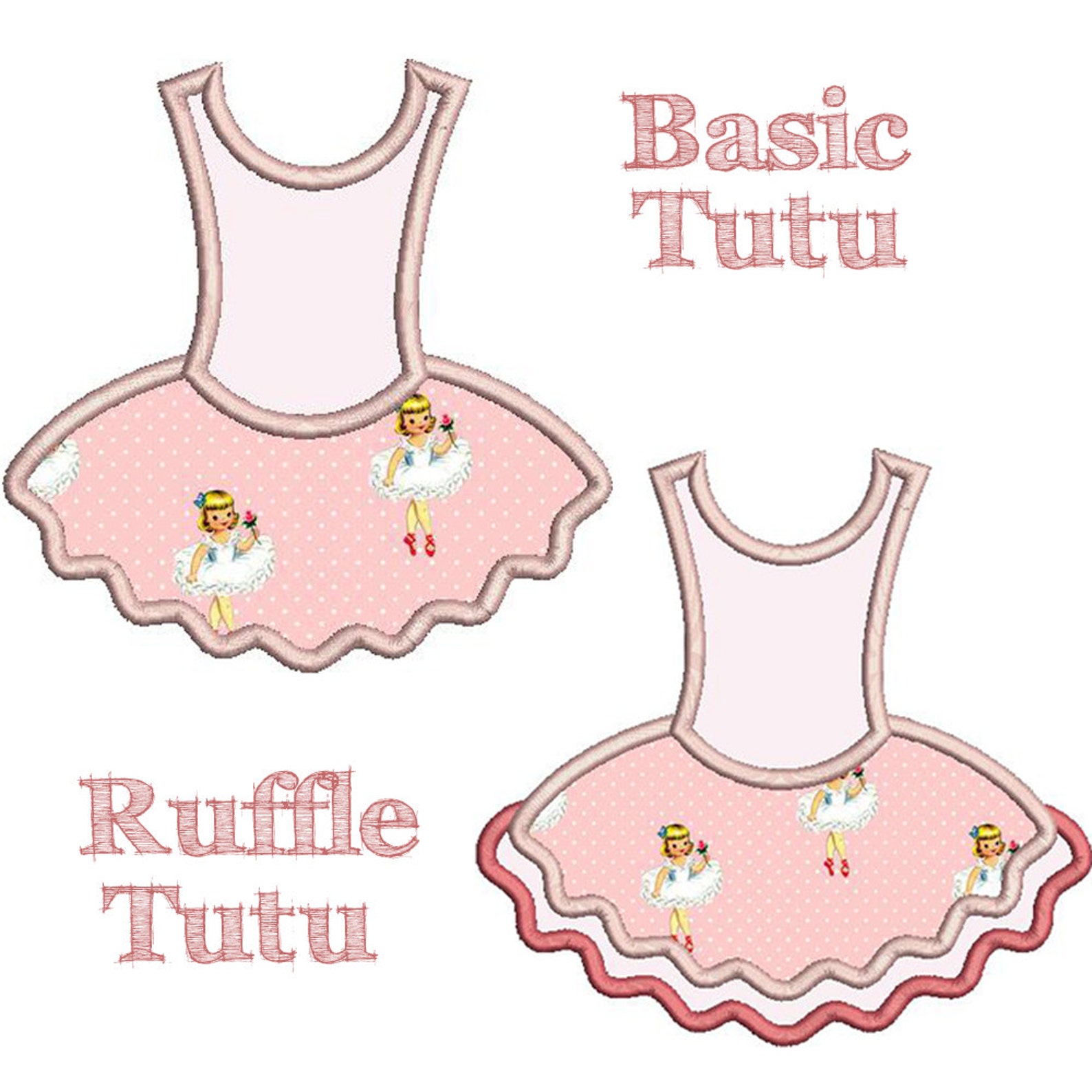 TUTU Applique Design - Machine Embroidery - Etsy