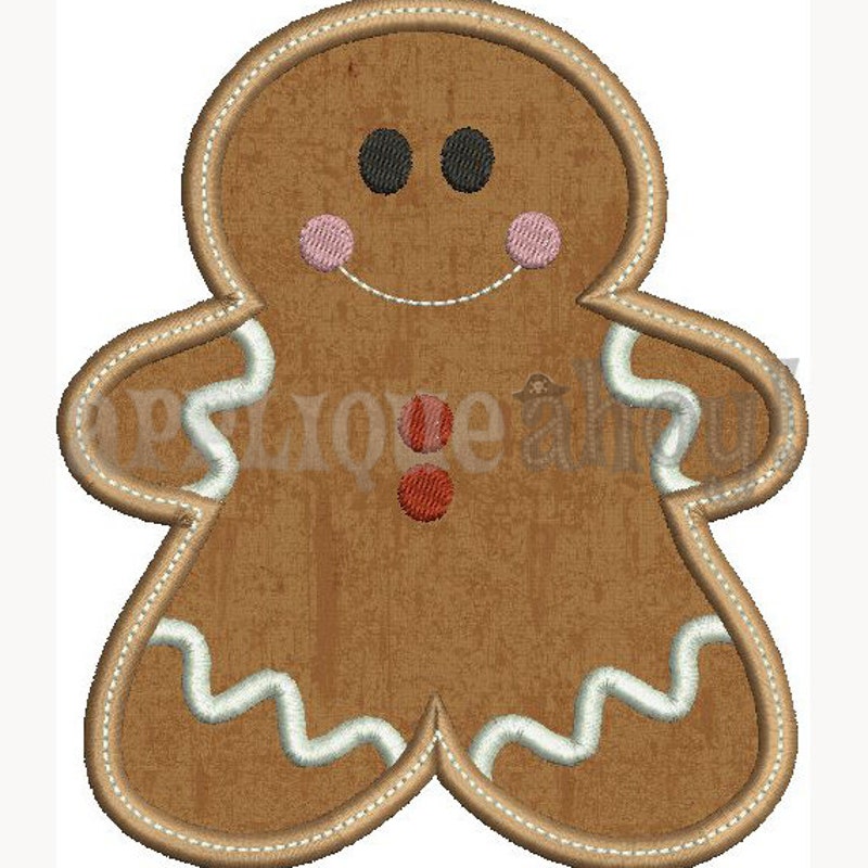 Gingerbread Applique - Etsy
