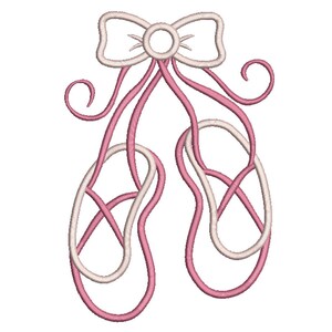 BALLET SHOES Applique Design - Machine Embroidery - Instant Download ...