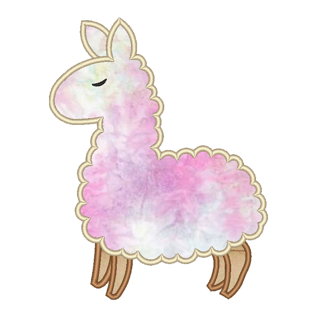 LLAMA Applique Design - Machine Embroidery Design - Instant Digital ...
