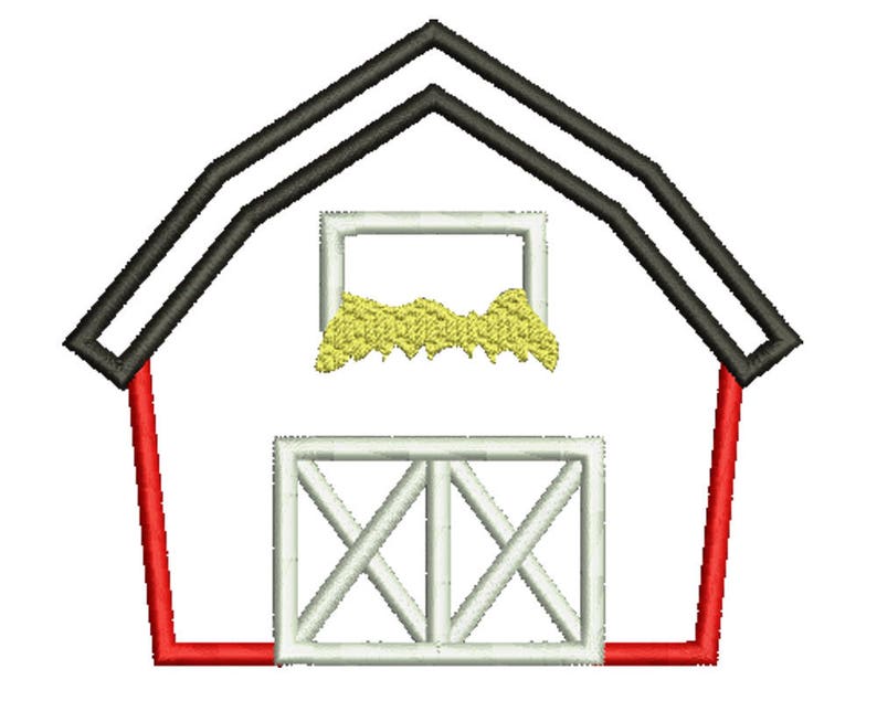 FARM BARN Appliqué Design Machine Embroidery Instant - Etsy