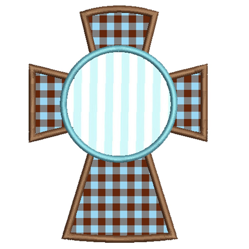 Cross Monogram in Circle Instant Download Digital File - Etsy