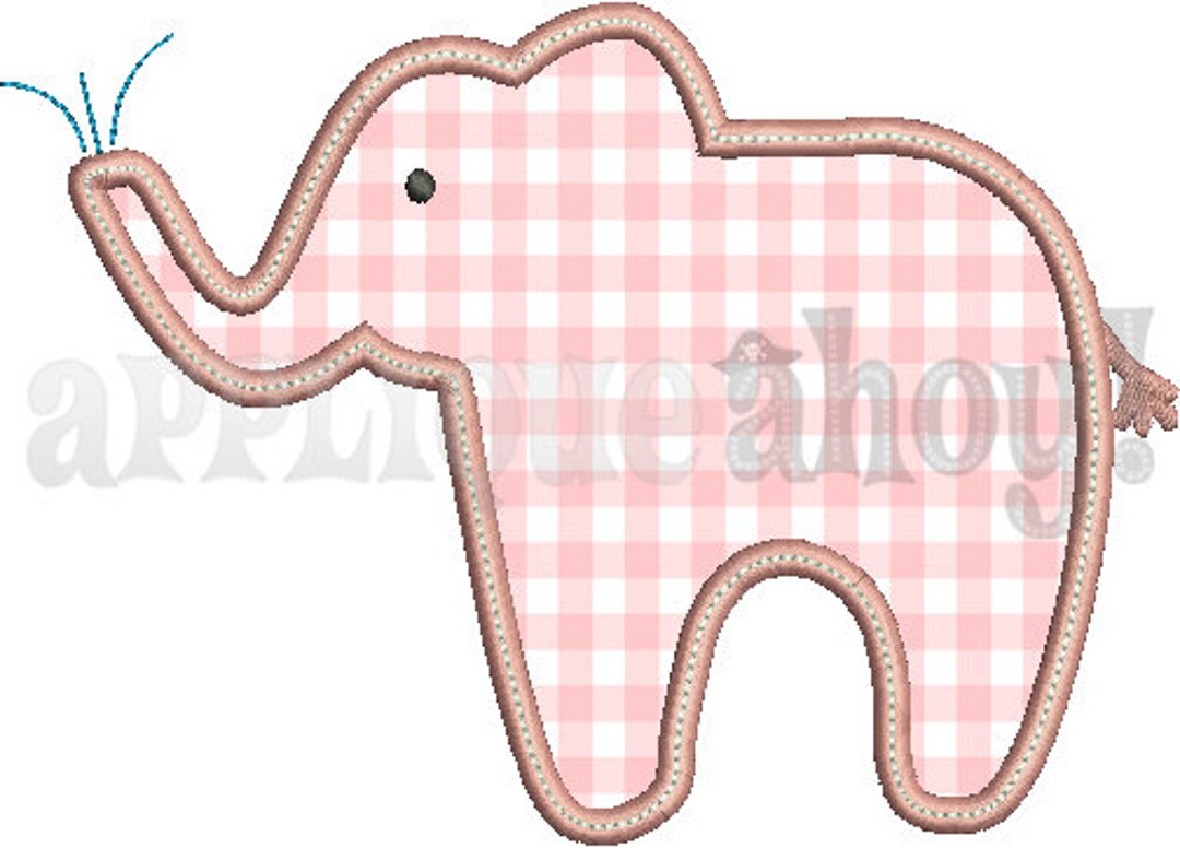 ELEPHANT Applique Design - Instant Download Digital File - Machine ...