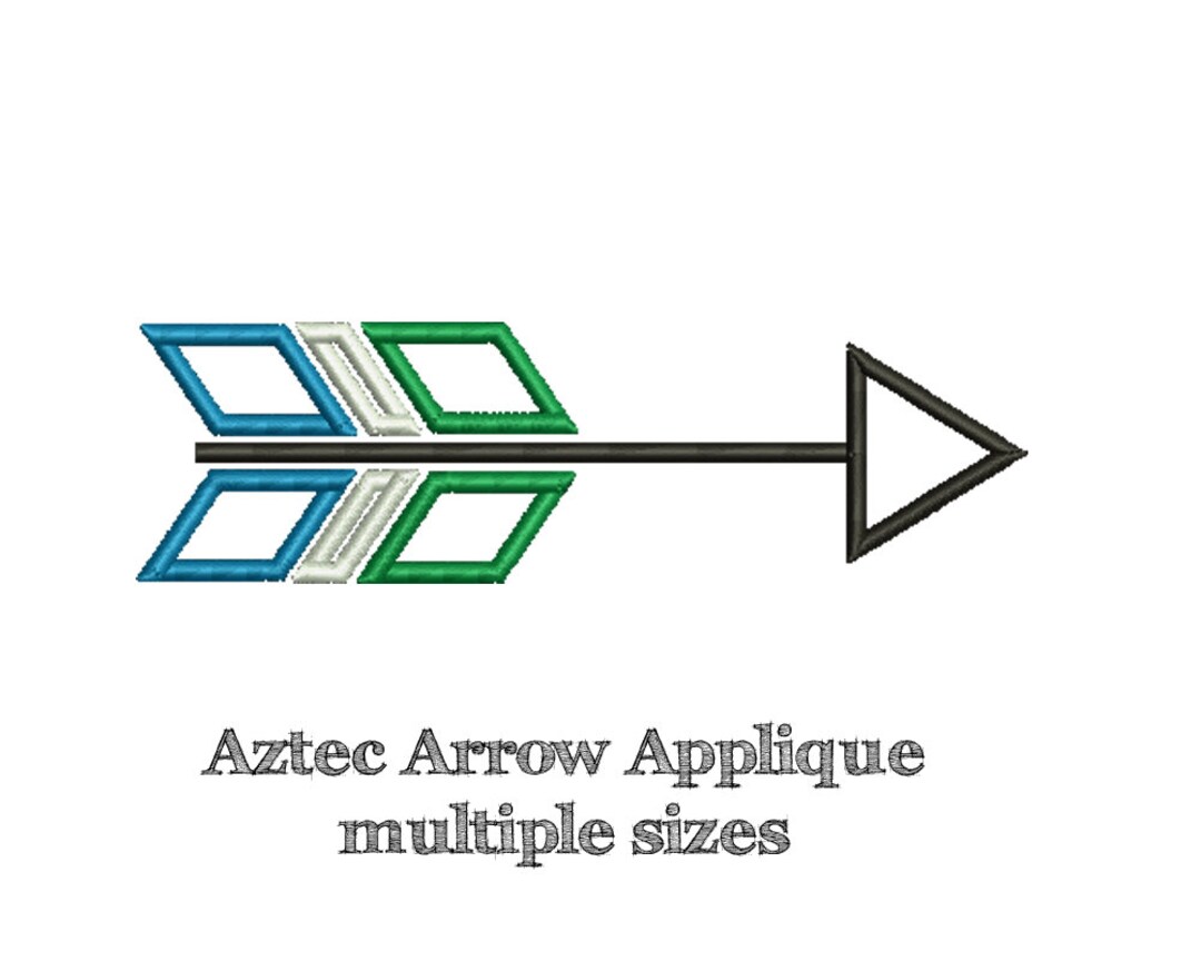 AZTEC ARROW Applique - Machine Embroidery - Multiple Sizes - Etsy