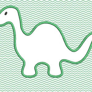 DINOSAUR - BRONTOSAURUS Applique Design - Machine Embroidery - Multiple ...