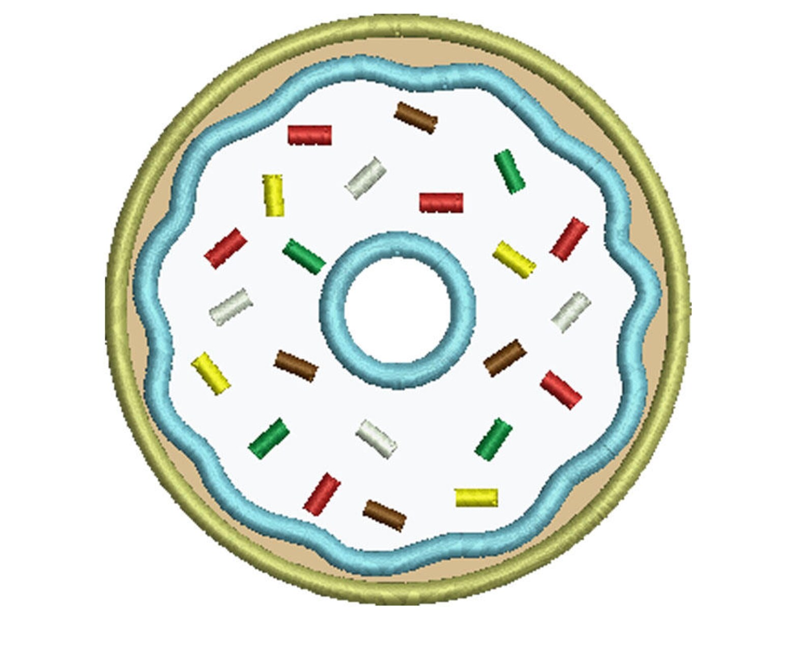 DONUT Applique Design - Machine Embroidery - Instant Digital Download ...