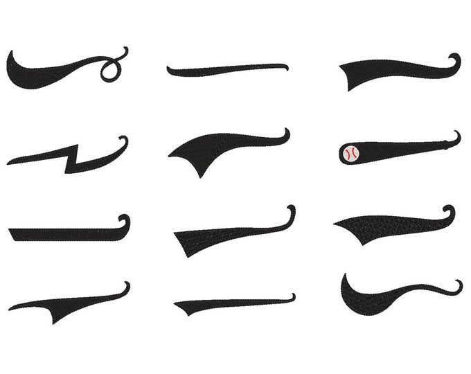 SWASH TAILS - Machine Embroidery Designs - Athletic Swash Swoosh Design ...