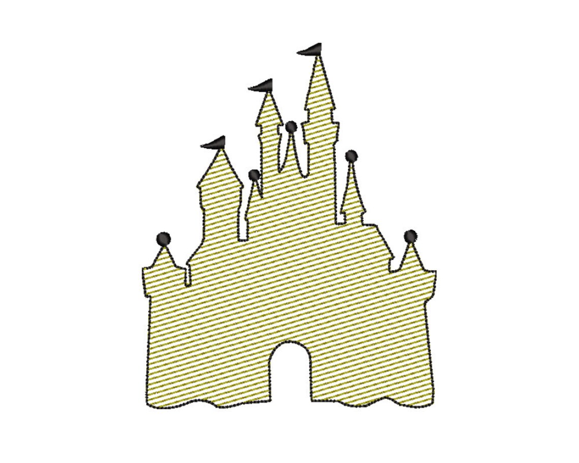 CASTLE - Sketch EMBROIDERY Design - Multiple Sizes - Instant Digital ...