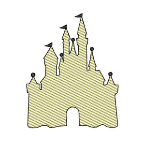 CASTLE - Sketch EMBROIDERY Design - Multiple Sizes - Instant Digital ...
