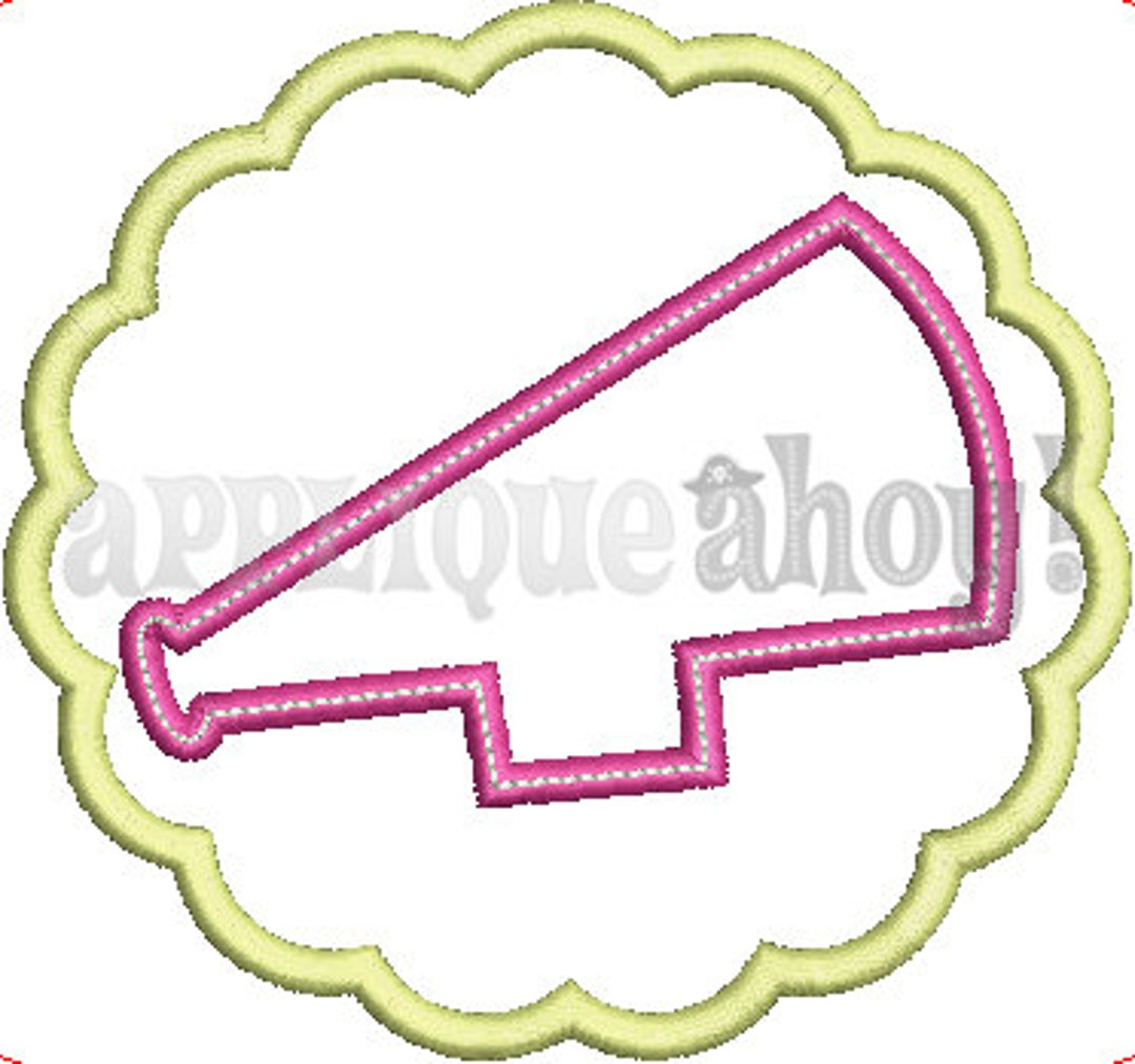 CHEER MEGAPHONE Applique Design - Instant Download Digital File ...