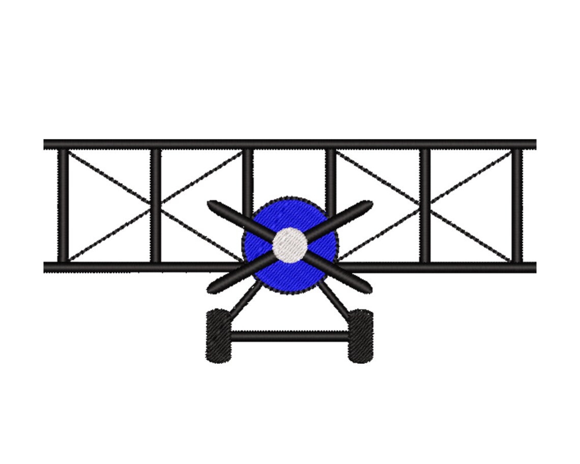 PROPELLER BI-AIRPLANE Embroidery Machine Embroidery - Etsy