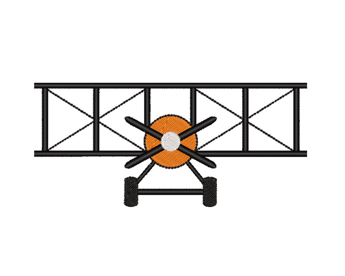 PROPELLER BI-AIRPLANE Embroidery Machine Embroidery - Etsy