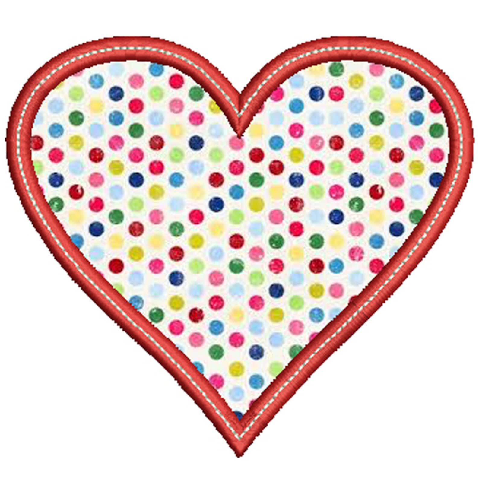 Heart Applique Design - Instant Download Digital File - Machine ...
