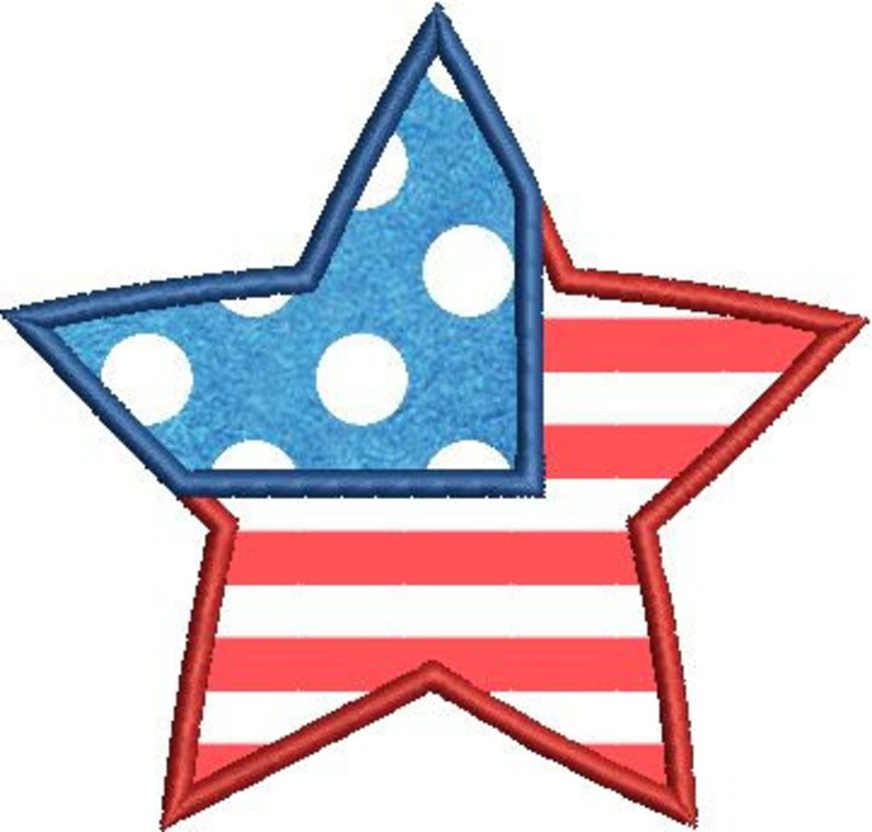 AMERICAN STAR Applique Design - Instant Download Digital File - Machine ...