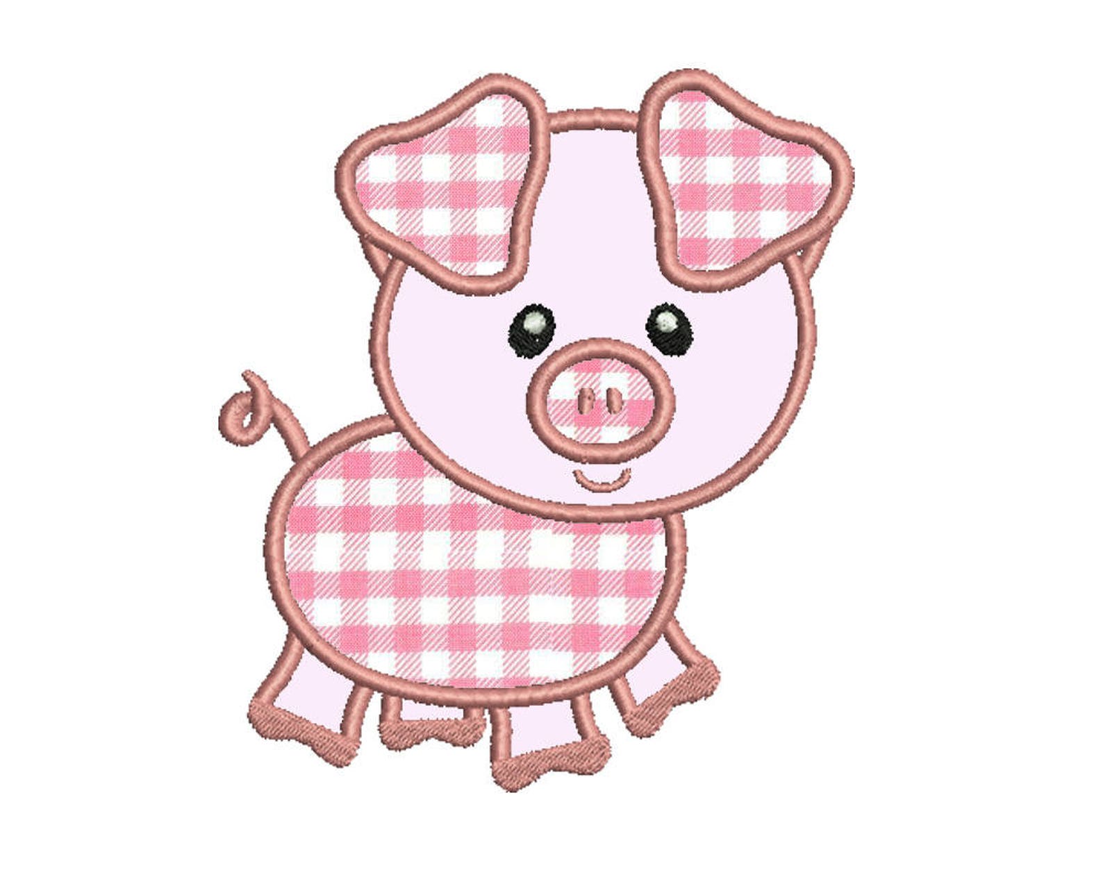 PIG Applique Design Machine Embroidery Instant Digital - Etsy