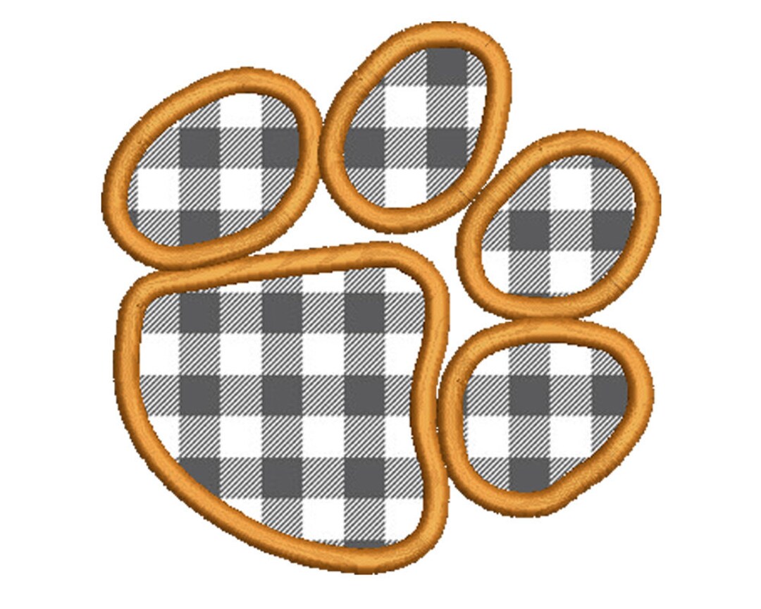 TIGER PAW PRINT - Applique Design - 11 Sizes - Machine Embroidery ...