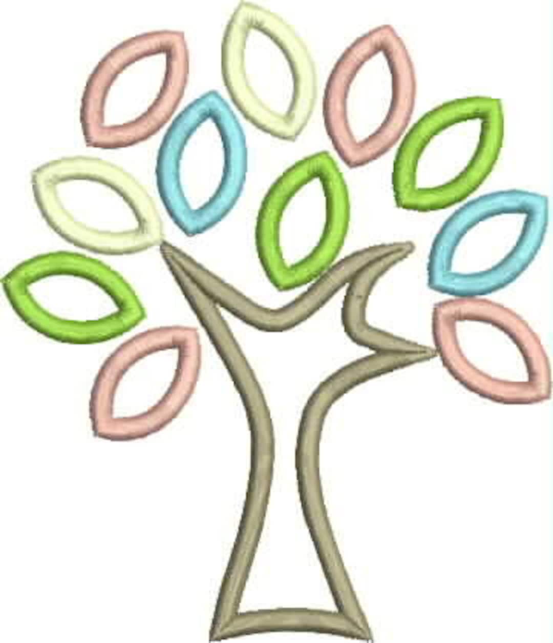 WHIMSICAL TREE Applique Design - Instant Download Digital File ...