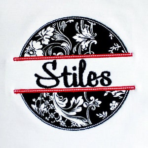 CIRCLE SPLIT for Monogramming Applique Design - Instant Download ...