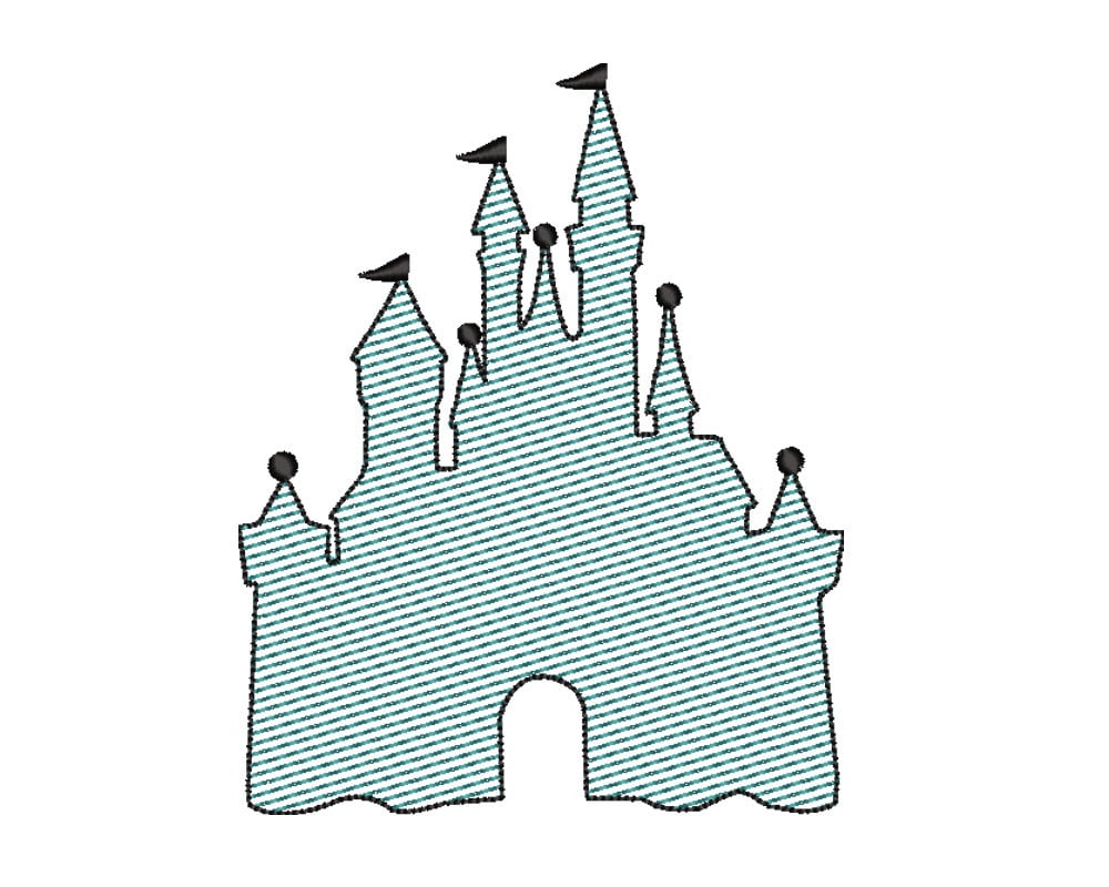 CASTLE - Sketch EMBROIDERY Design - Multiple Sizes - Instant Digital ...