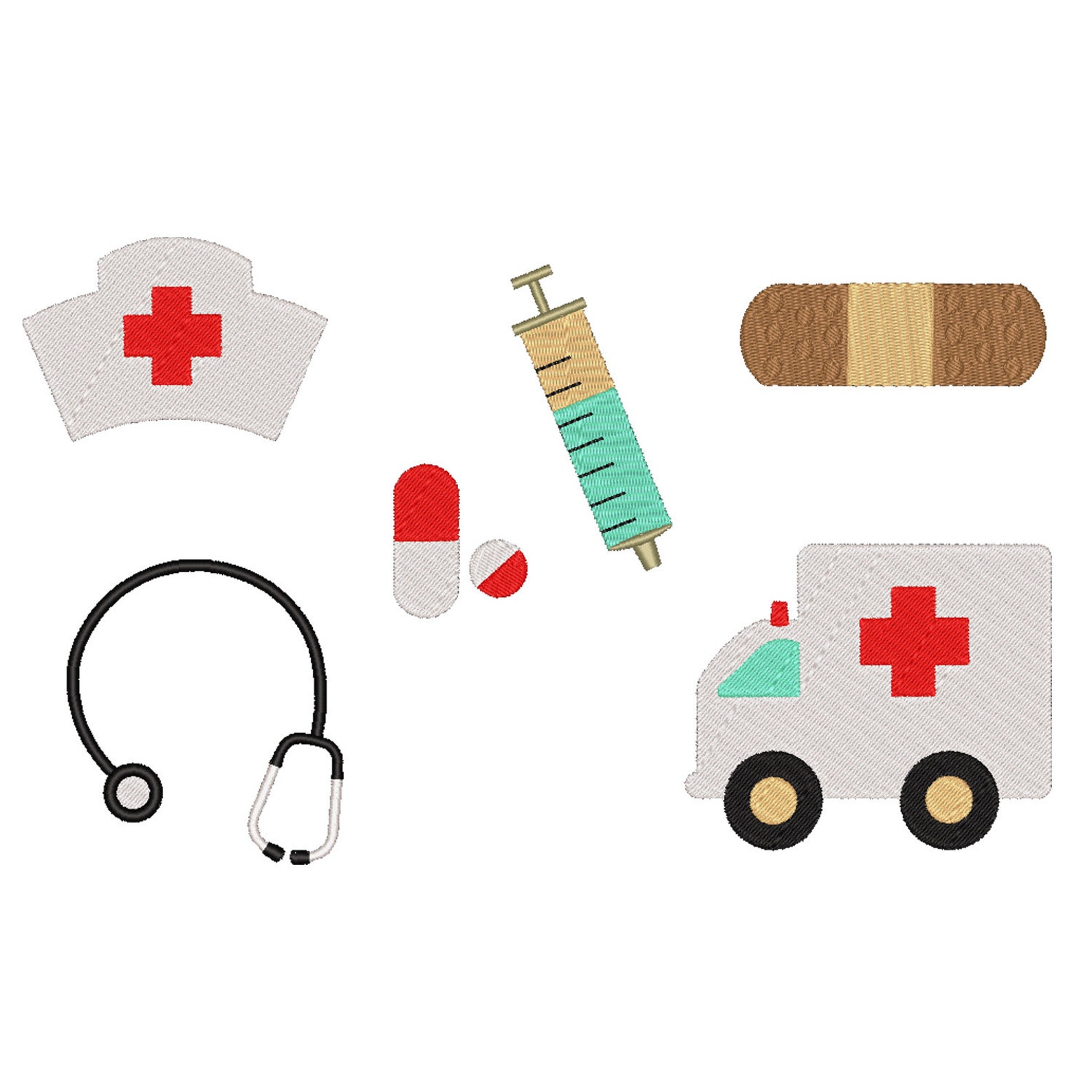 MEDICAL EMBROIDERY BUNDLE - Machine Embroidery Designs - Instant ...