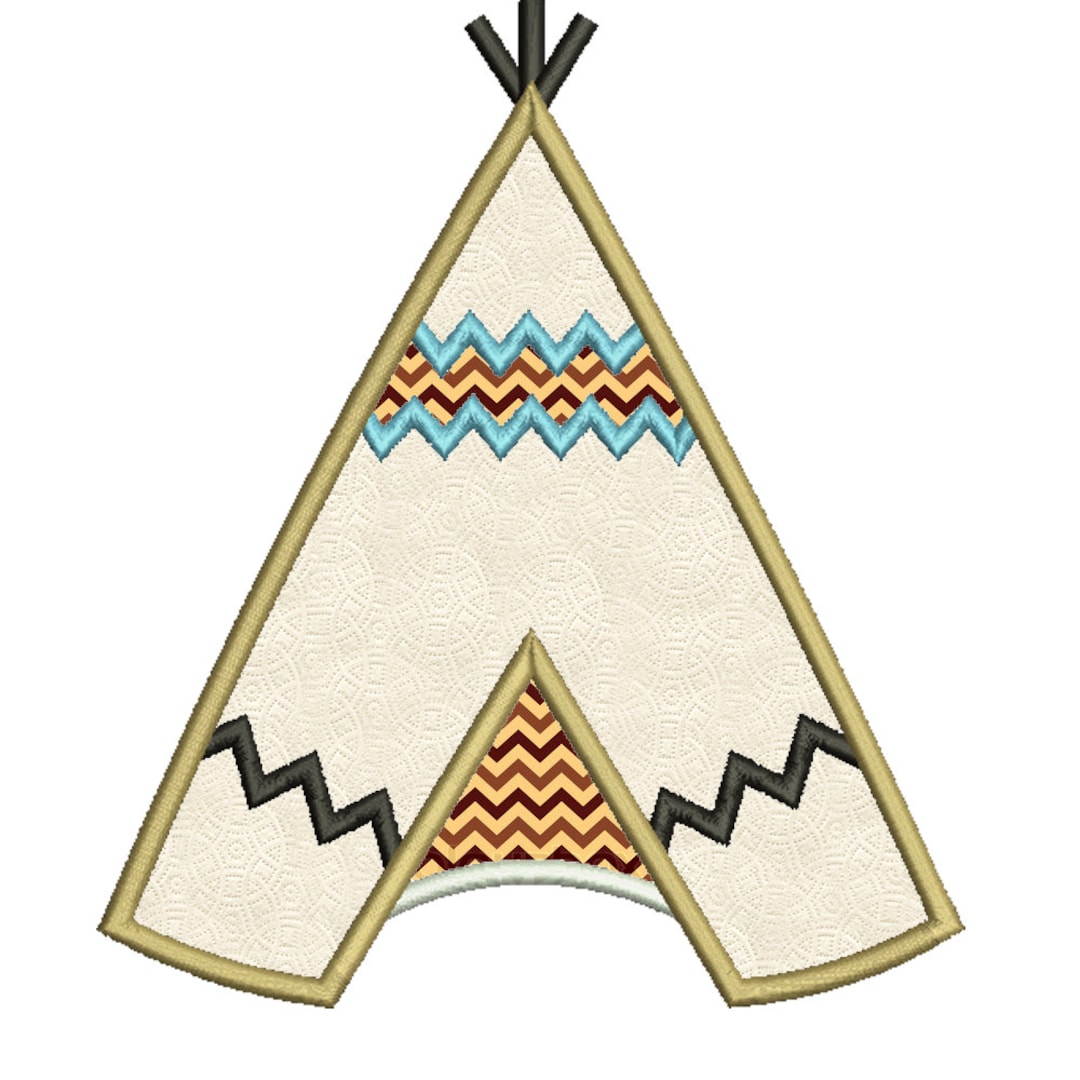 TEE PEE Applique Design - Machine Embroidery - Instant Download Digital ...