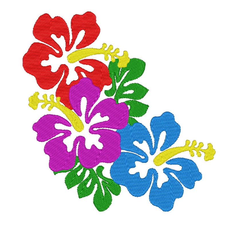 Hibiscus Embroidery - Etsy