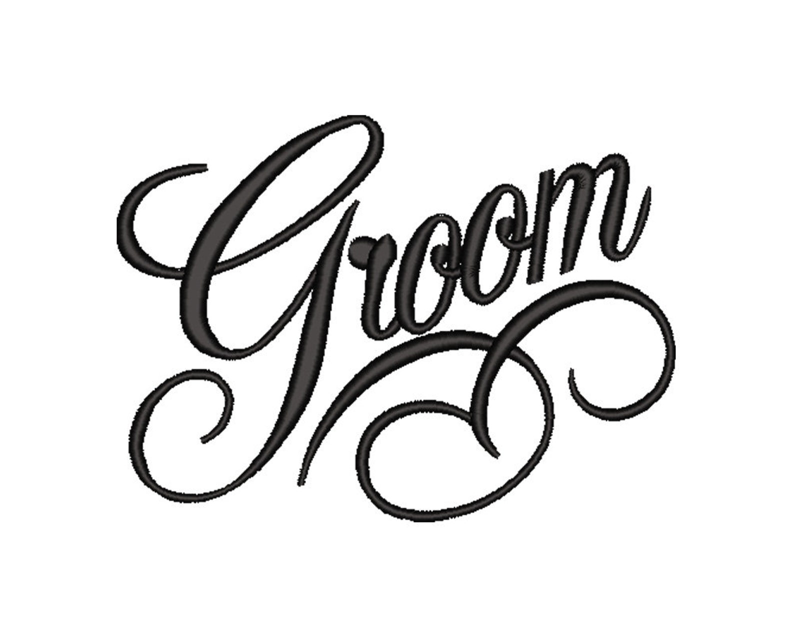 BRIDE and GROOM WORD 2 Designs Machine Embroidery - Etsy