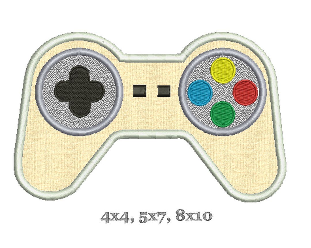 VIDEO GAME CONTROLLER Appliqué Design Machine Embroidery Multiple Sizes ...