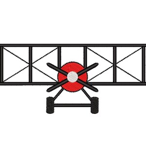 PROPELLER BI-AIRPLANE - Embroidery - Machine Embroidery - Instant ...