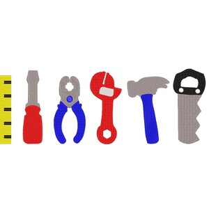 TOOLS Embroidery Design Set - Machine Embroidery - 6 Designs - Multiple ...