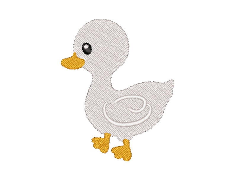 DUCK Embroidery Filled Machine Embroidery Instant - Etsy