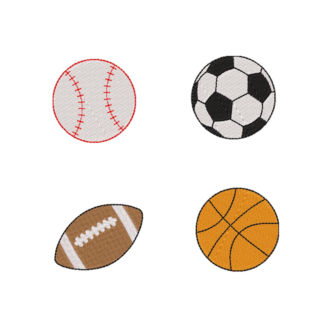 SPORTS BALLS Embroidery Designs Multiple Designs/Sizes | Etsy