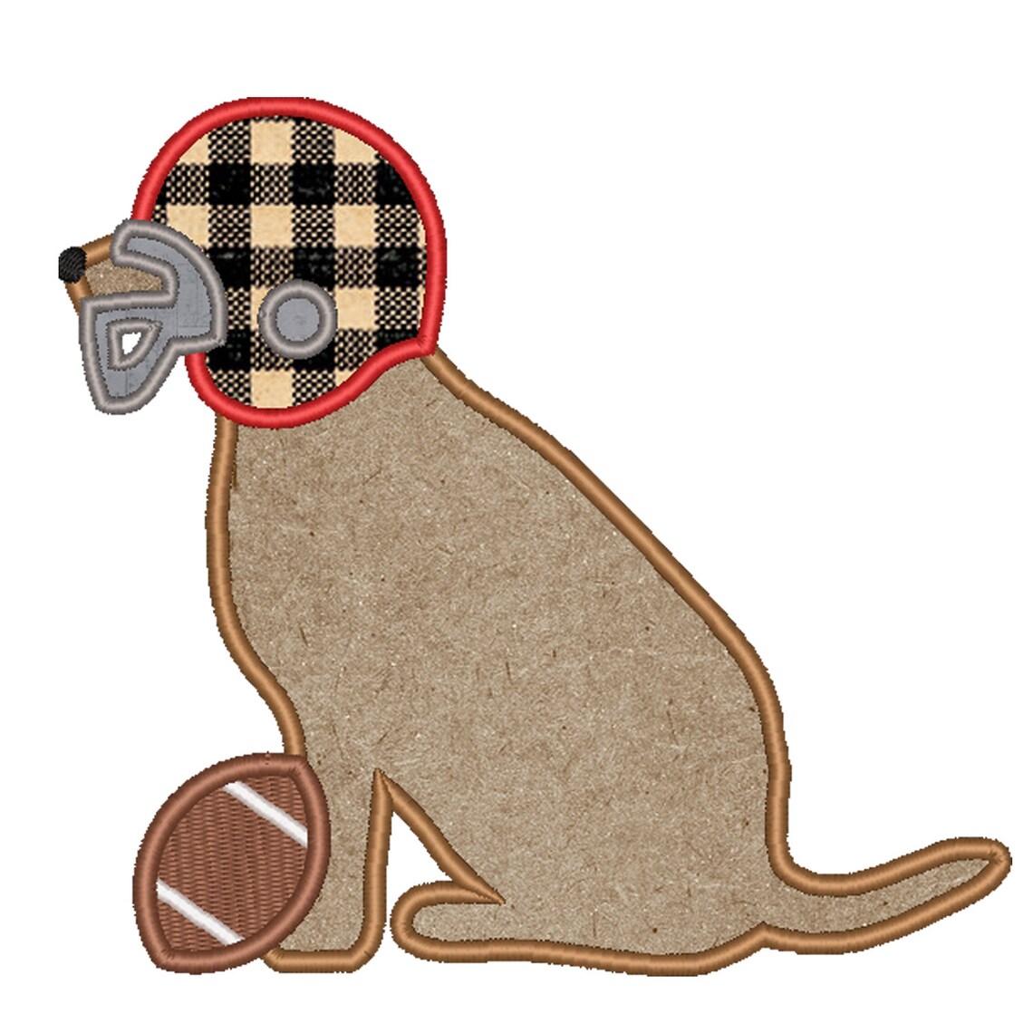 LABRADOR FOOTBALL APPLIQUE Machine Embroidery Design - Etsy