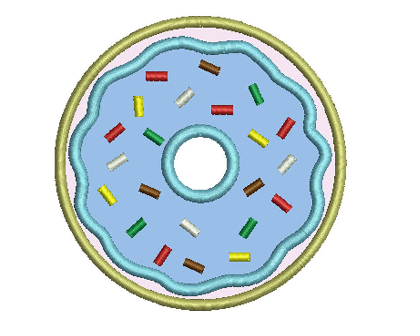 DONUT Applique Design - Machine Embroidery - Instant Digital Download ...