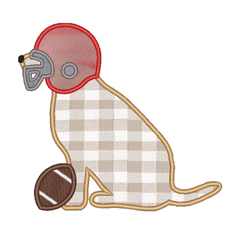 LABRADOR FOOTBALL APPLIQUE Machine Embroidery Design - Etsy