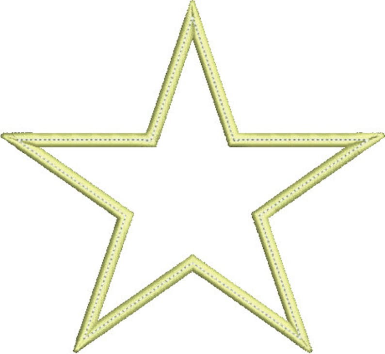 BASIC STAR Applique Design - Instant Download Digital File - Machine ...