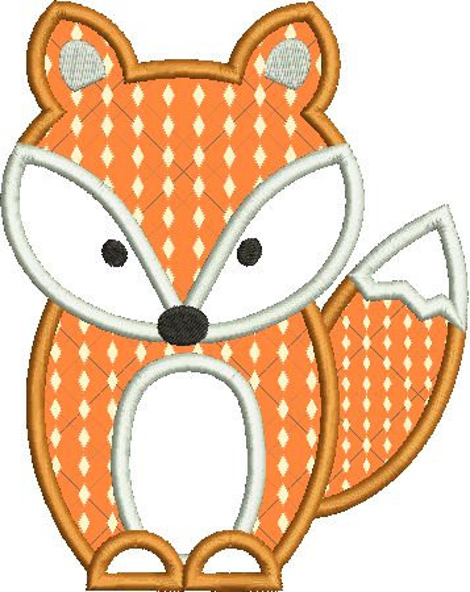 FOX Applique Design - Instant Download Digital File - Machine ...