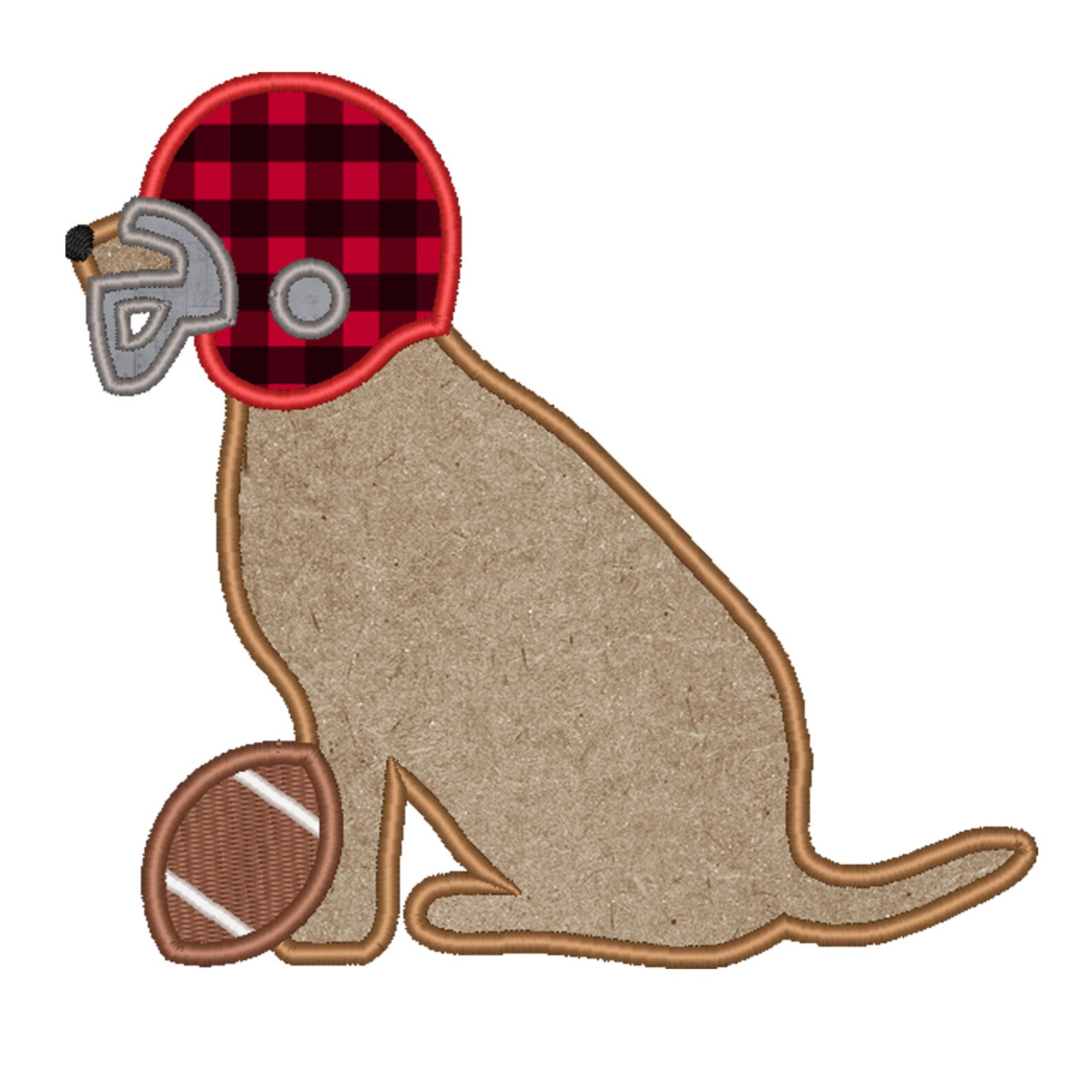 LABRADOR FOOTBALL APPLIQUE Machine Embroidery Design - Etsy