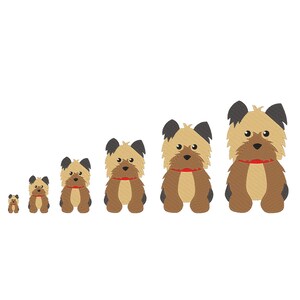 Mini Yorkie Dog Machine Embroidery Design, Instant Digital Download ...