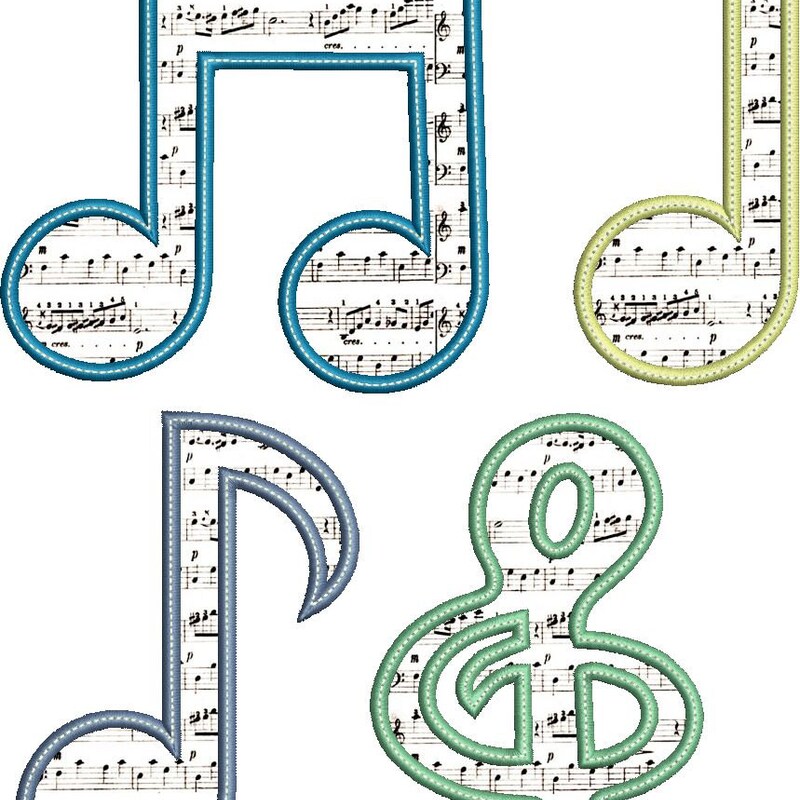 Music Applique - Etsy
