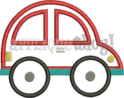 CAR Applique Design Instant Download Digital File Machine | Etsy
