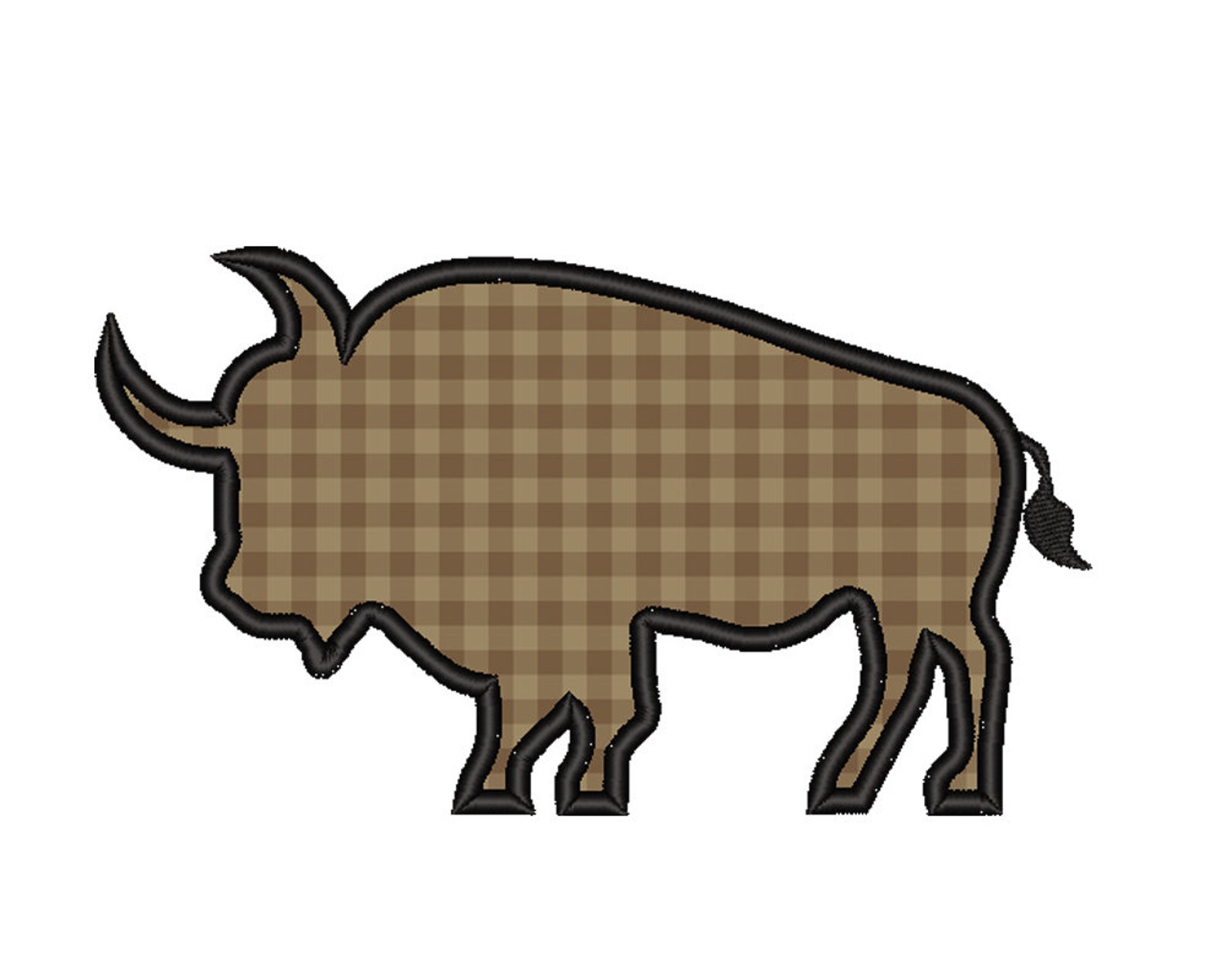 BUFFALO Silhouette APPLIQUE Design - Machine Embroidery - Instant ...