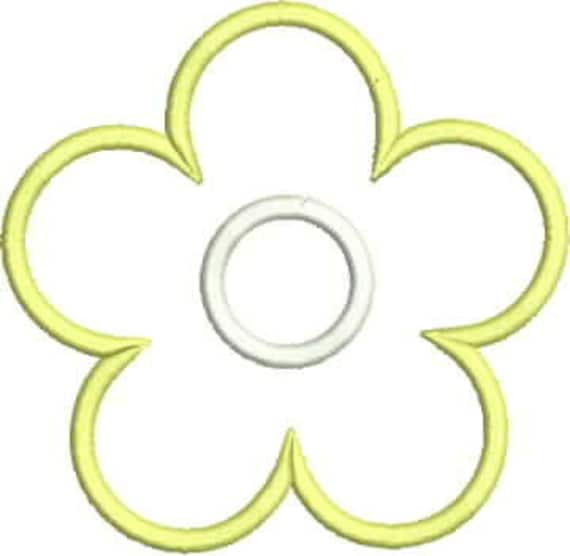 FLOWER 01 Applique Design Instant Download Digital File | Etsy