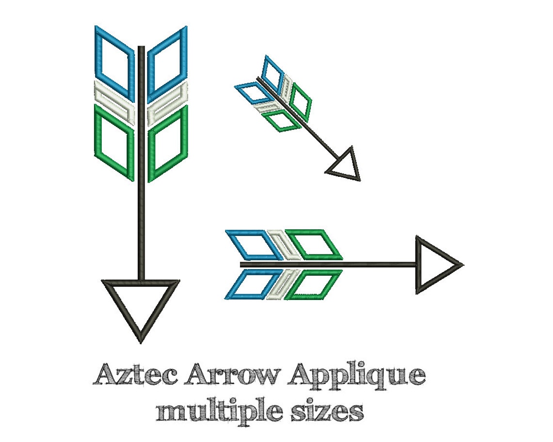AZTEC ARROW Applique - Machine Embroidery - Multiple Sizes - Etsy