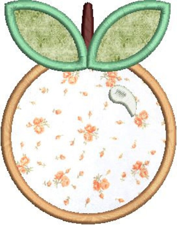 PEACH Applique Instant Download Digital File Machine - Etsy